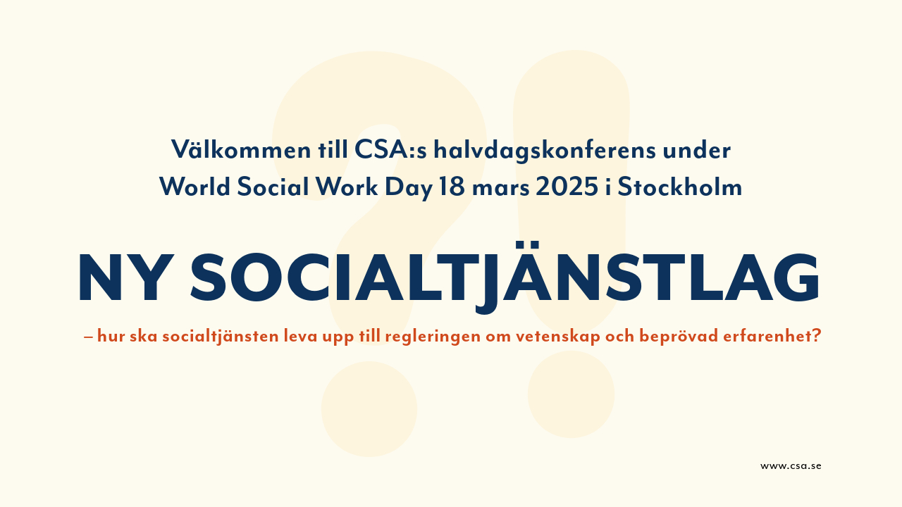 Välkommen till konferens 18 mars! - CSA